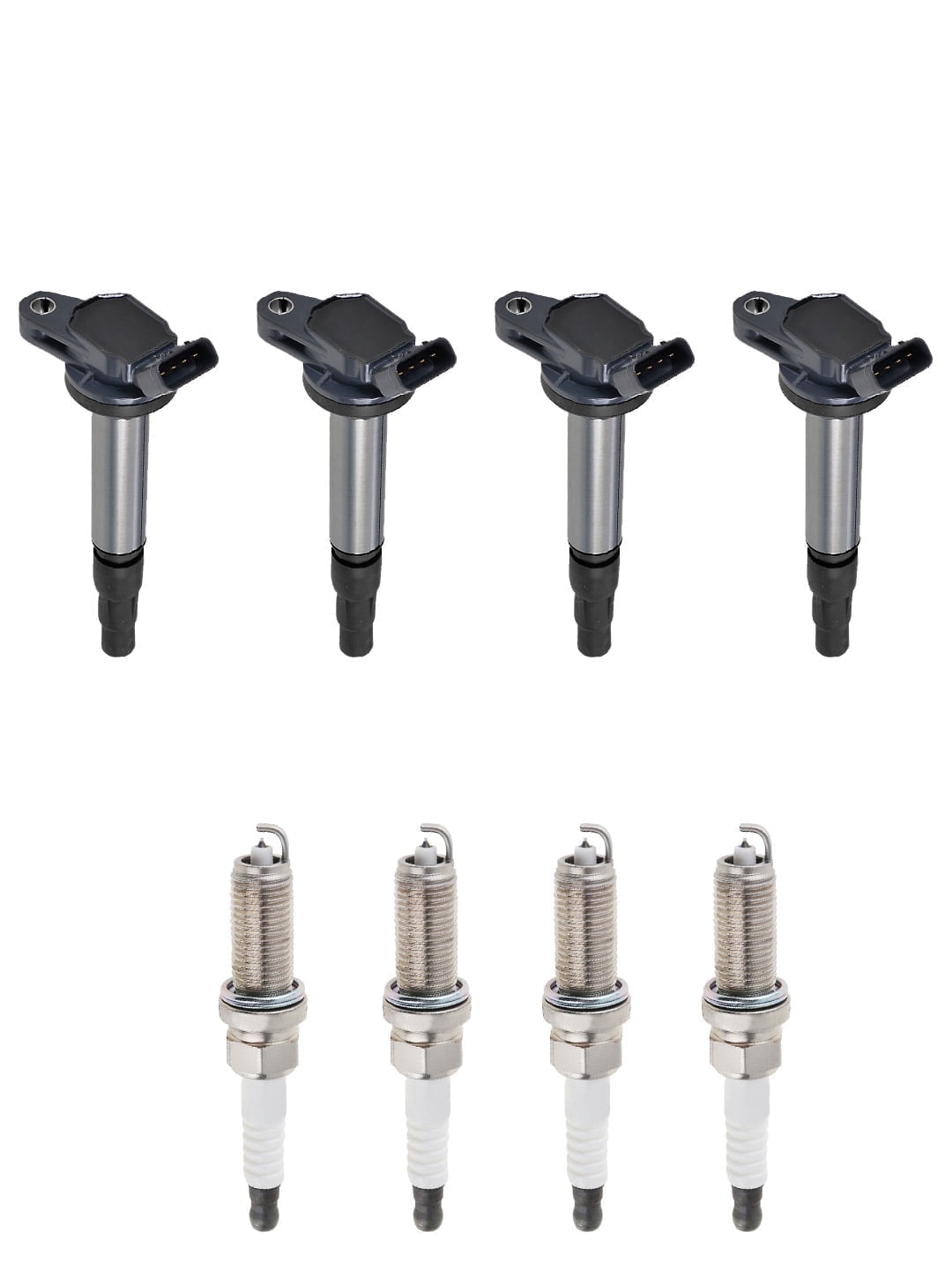 ISA Ignition Coils & Denso Spark Plugs (Set of 4) for Toyota Corolla ...
