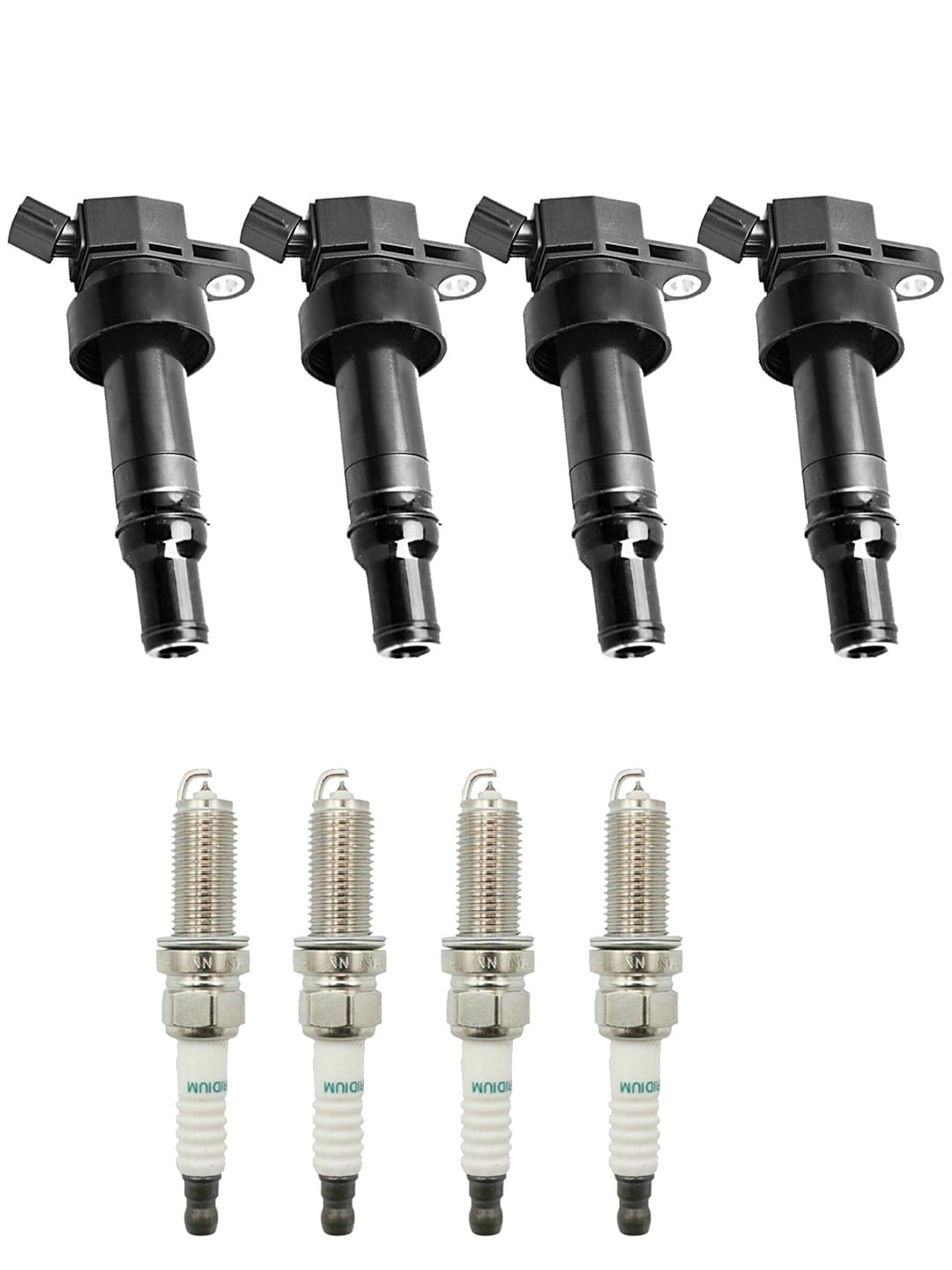 Set of 4 ISA Ignition Coils and 4 Spark Plugs Compatible with 2012-2013 ...
