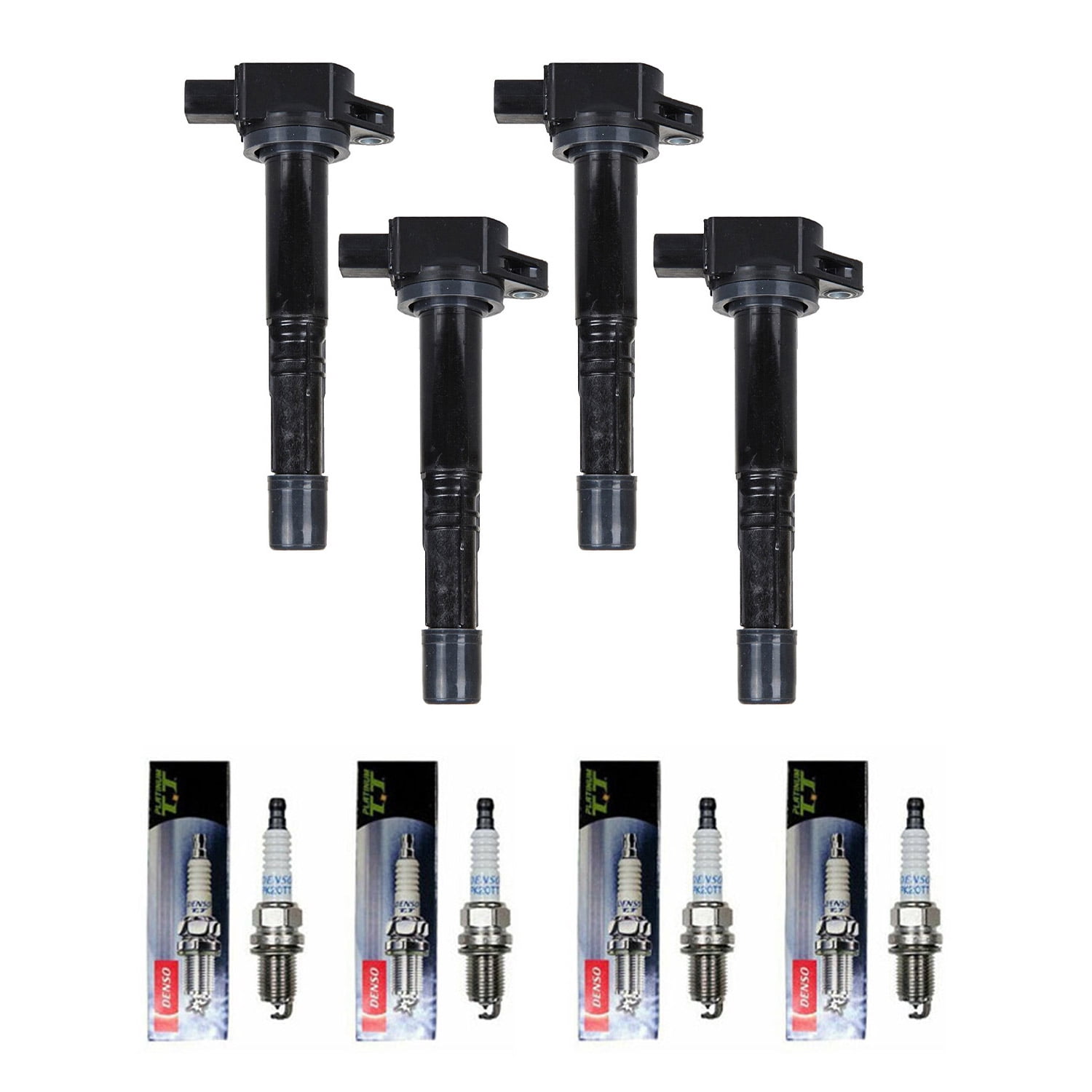 ISA Ignition Coils & Denso Platinum Spark Plugs Kit for Honda Civic, CR ...