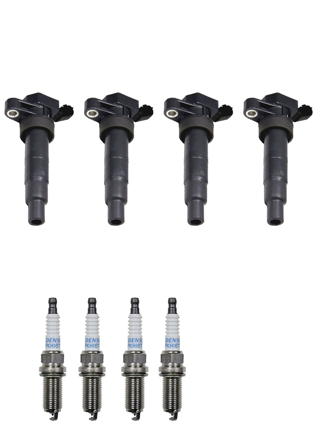 Set of 4 ISA Ignition Coils and 4 Denso Spark Plugs Compatible with ...