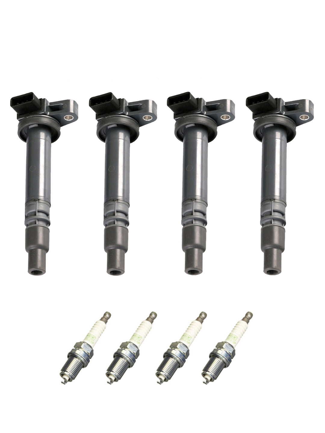 Set of 4 ISA Ignition Coils and 4 NGK Spark Plugs Compatible with 2000 ...