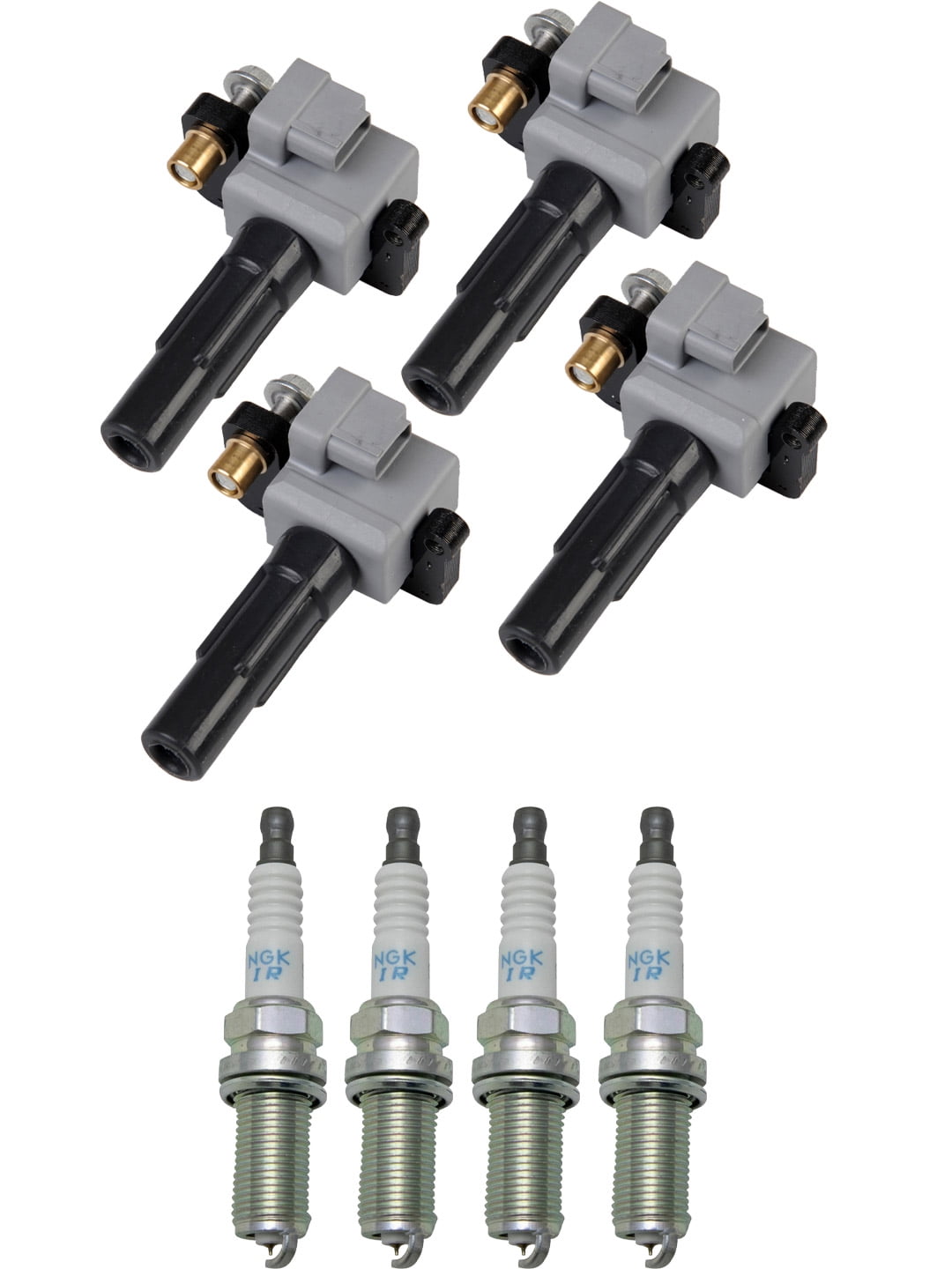 Set of 4 ISA Ignition Coils and 4 NGK Spark Plugs Compatible with 2009 ...
