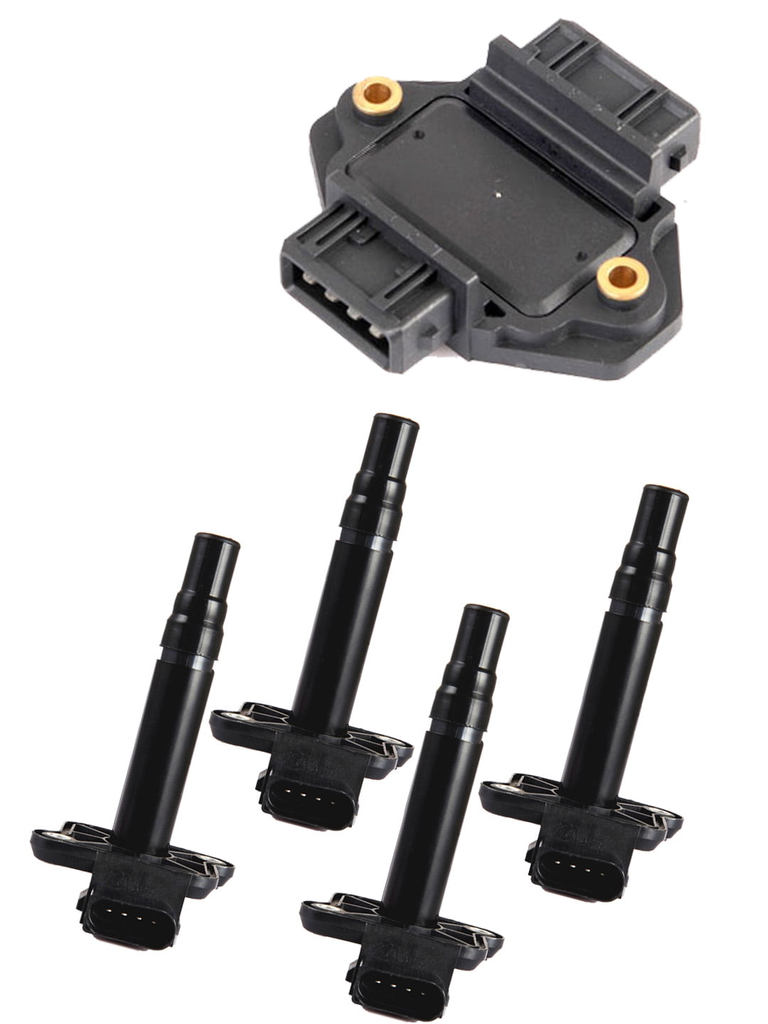 Set of Set of 4 Igntion Coil and 1 Ignition Spark Control Module ...