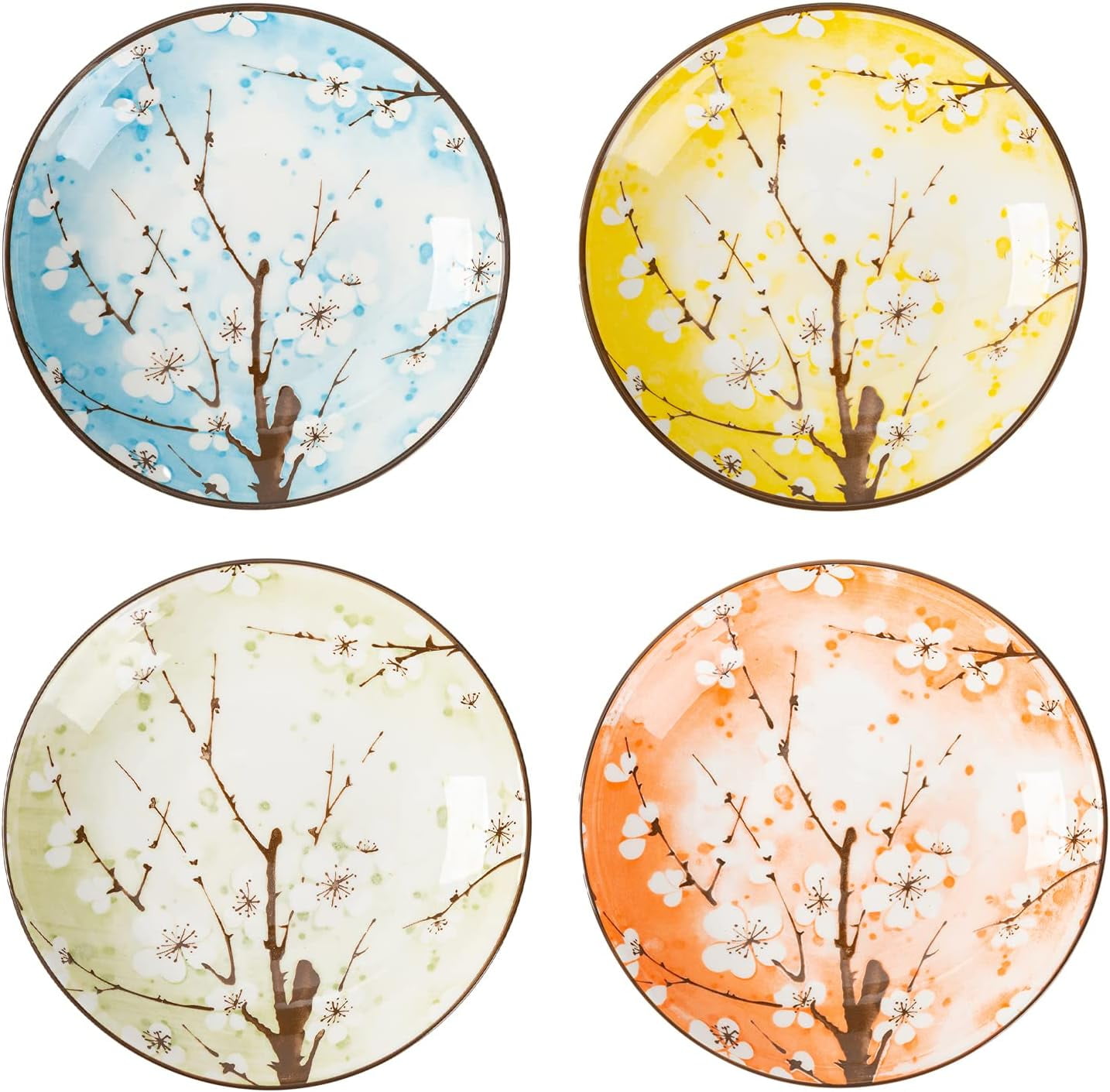 Set of 4 Japanese Pottery Ceramic 7 Inch Plates for Any Meal Any Dish ...
