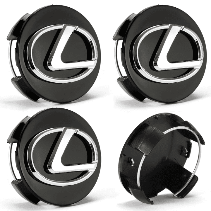 Set of 4 for Lexus Wheel Center Caps, 62mm(2.44inch) Black Center Wheel ...