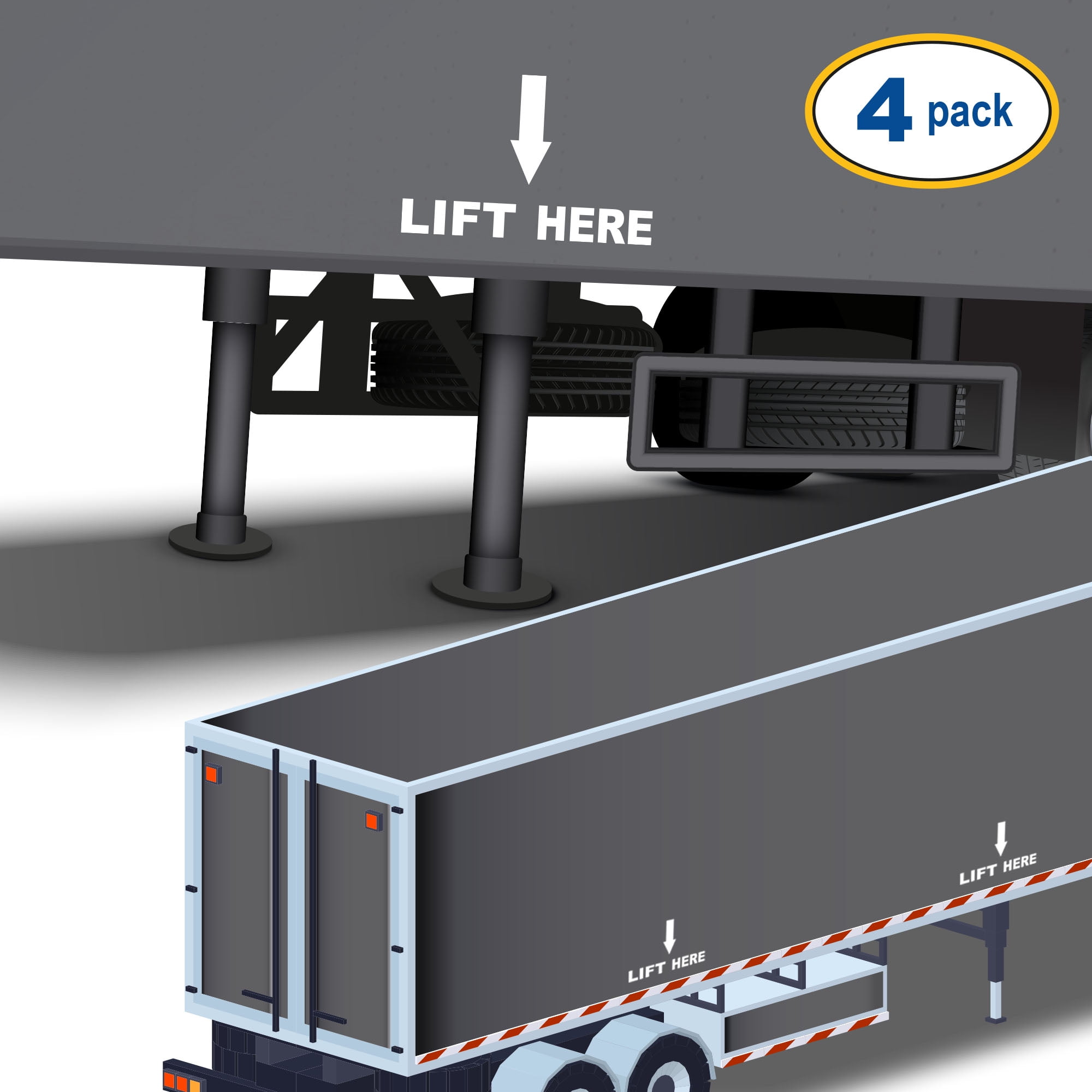 Set of 4 - Lift Here Vinyl Decal Sticker - Many Colors & Sizes - Lift ...