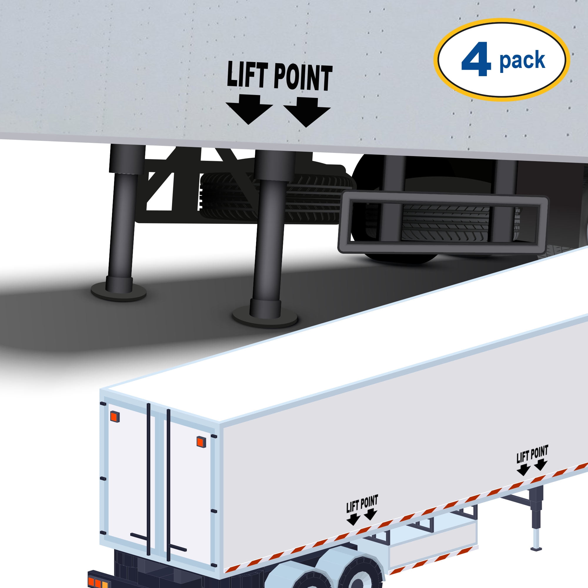Set of 4 - Lift Point Vinyl Decal Sticker - Many Colors & Sizes - Lift ...