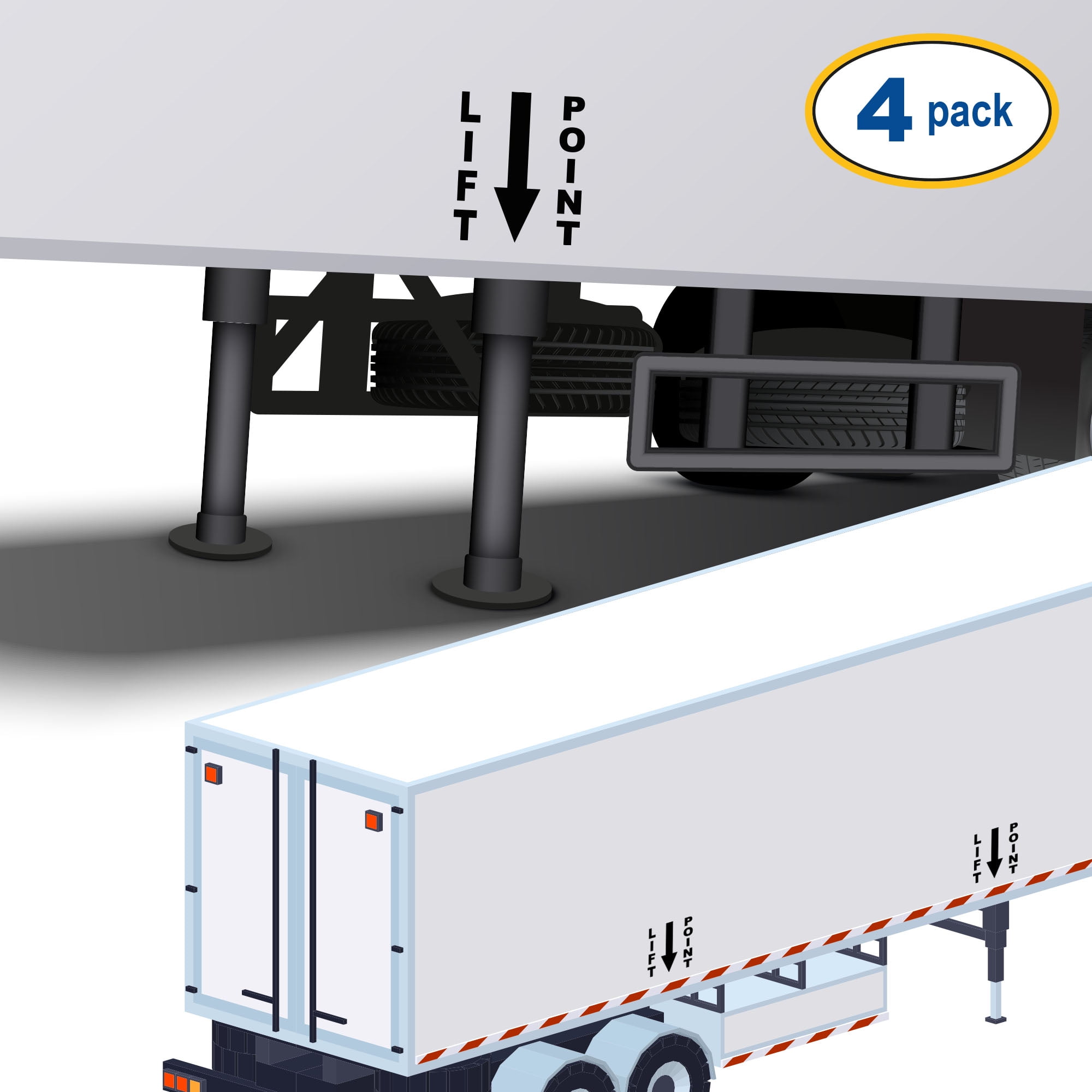 Set of 4 - Lift Point Vinyl Decal Sticker - Many Sizes & Colors - Lift ...