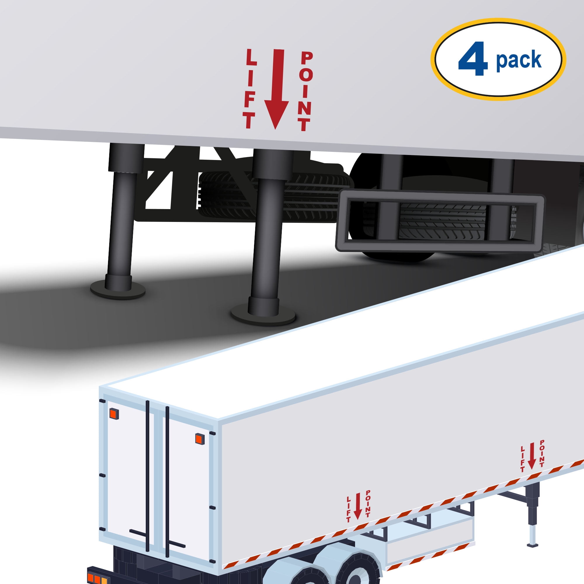 Set of 4 - Lift Point Vinyl Decal Sticker - Many Sizes & Colors - Lift ...