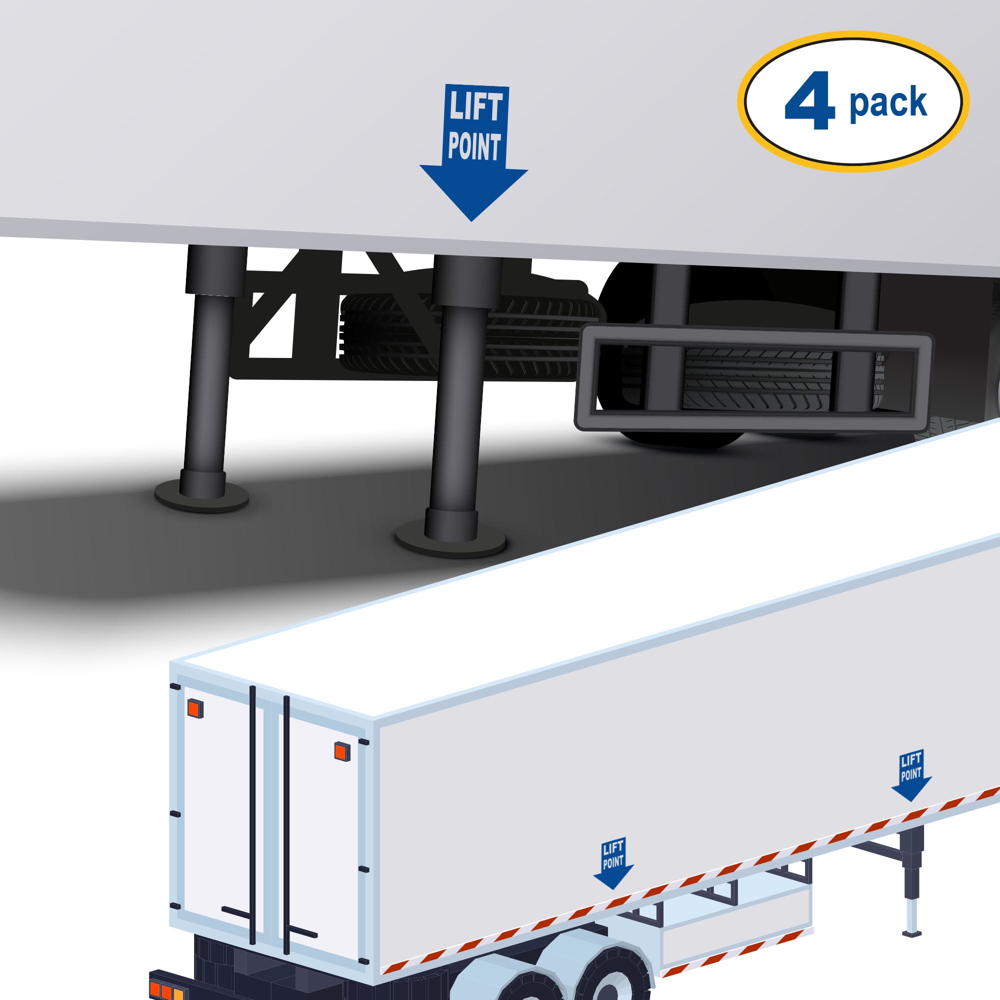 Set of 4 - Lift Point Vinyl Decal Sticker - Many Sizes & Colors - Lift ...