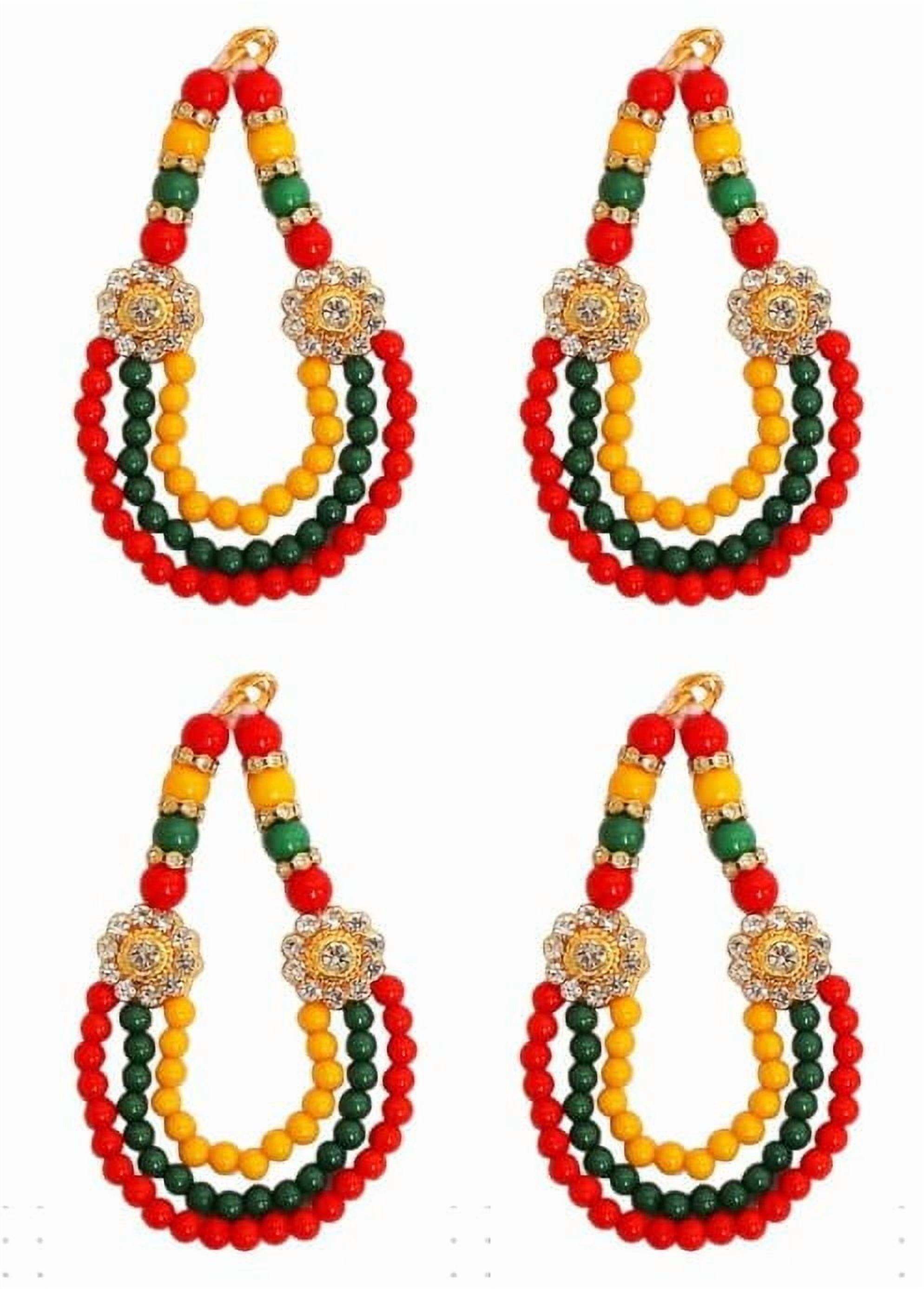 Set of 4 Mala for Laddu Gopal/Devi Maa/Radha Krishna/Indian Traditional Holi Festival God ...