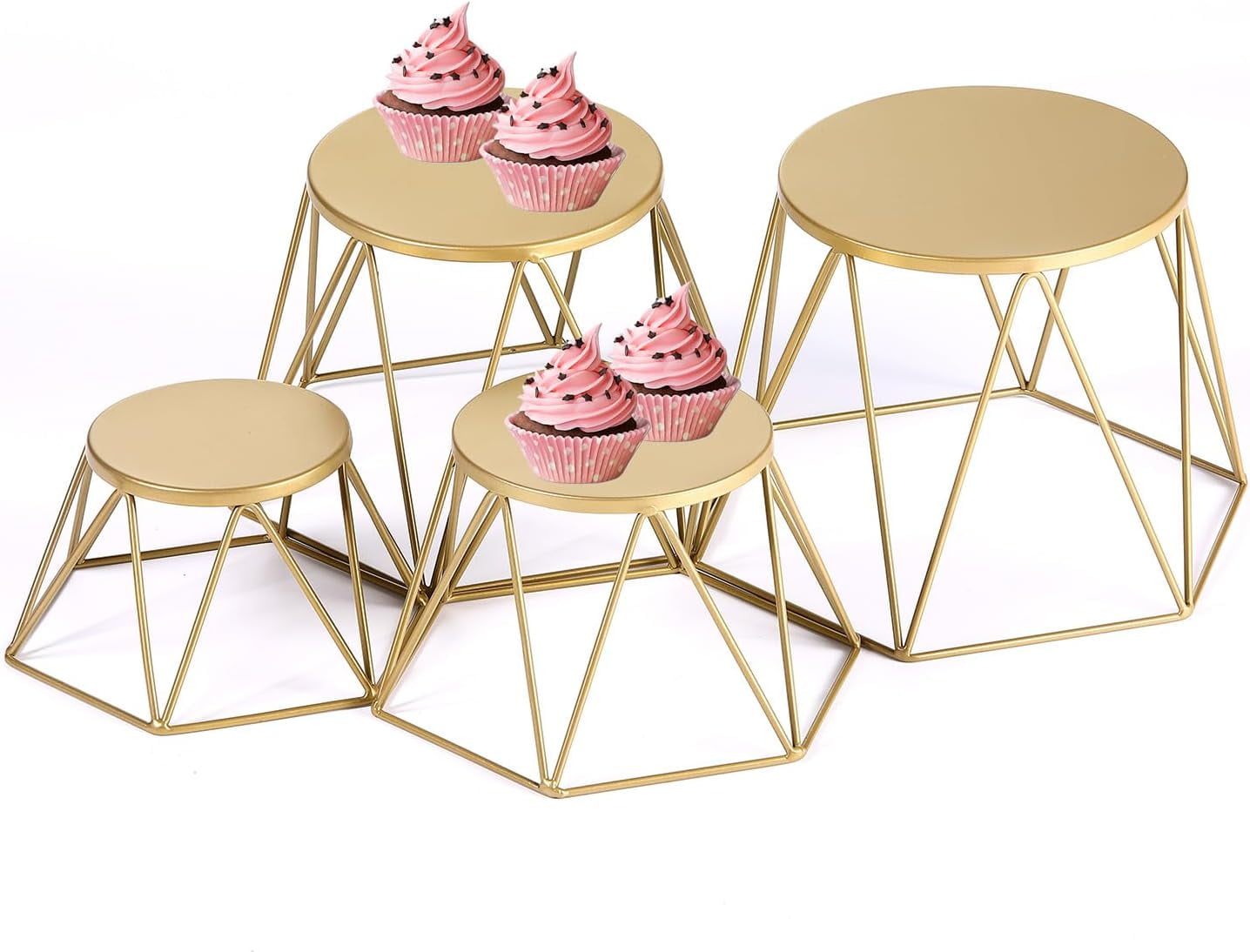 Set of 4 Metal Buffet Risers, Dome Shape Food Display Risers, Modern ...