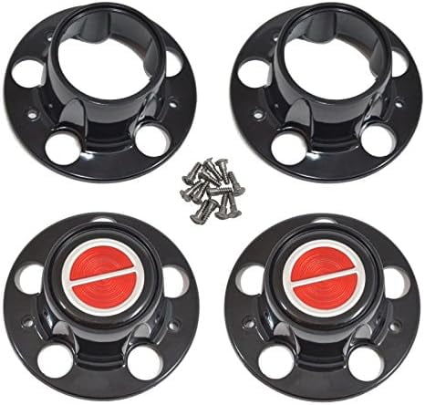 Set of 4 New 4x4 Black Wheel Hub Center Caps Replacement for Ford ...