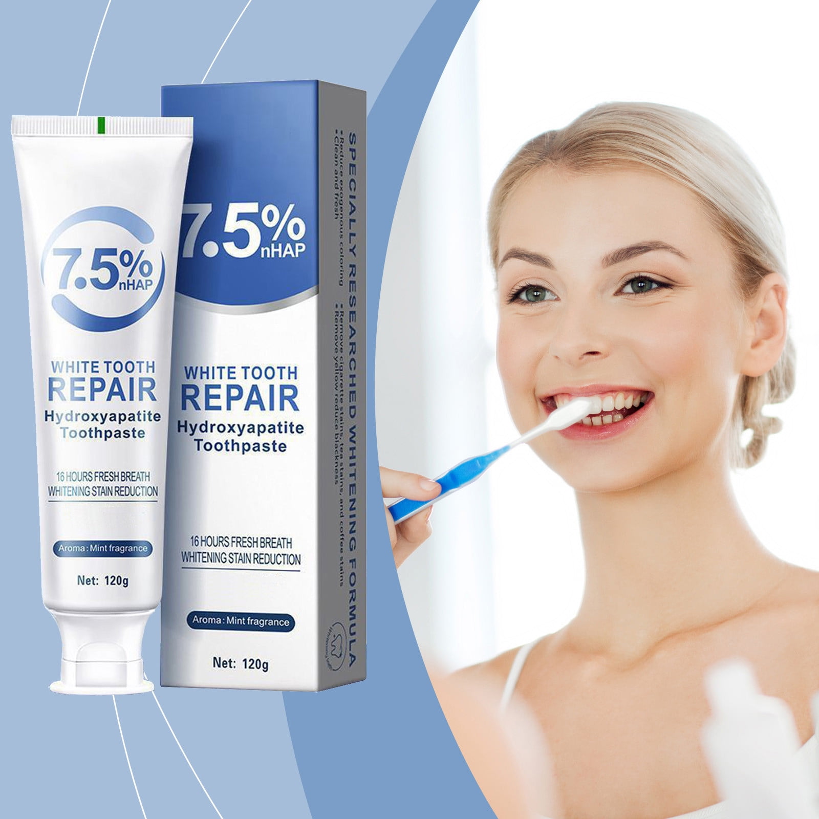 Set 4-Pack Hydroxyapatite Toothpastes for Advanced Protection and Tooth ...