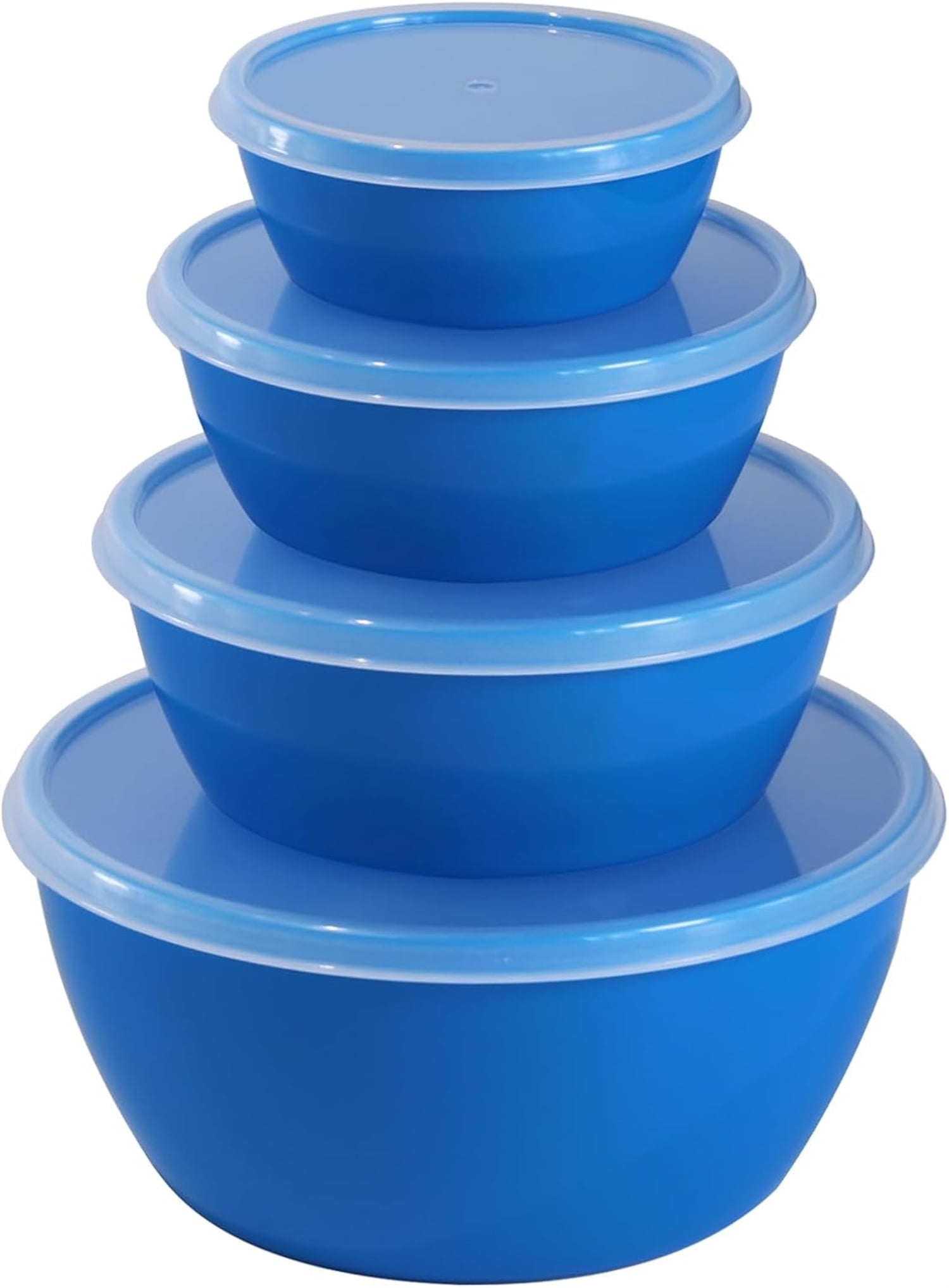 Set of 4 Pcs Food Storage Containers,Blue Reusable Meal Prep Containers ...