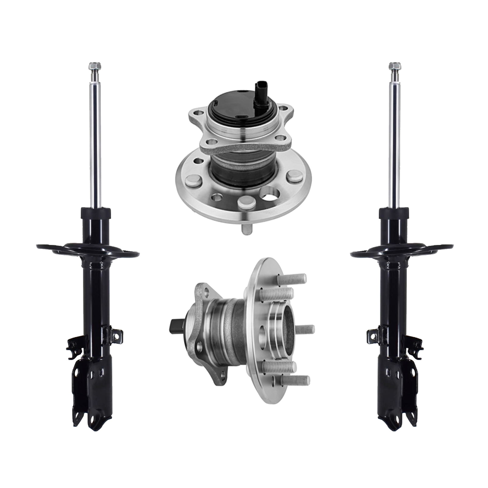 Set 4 Rear Suspension Strut-Wheel Hub Bearing Assembly For 2004-2006 ...
