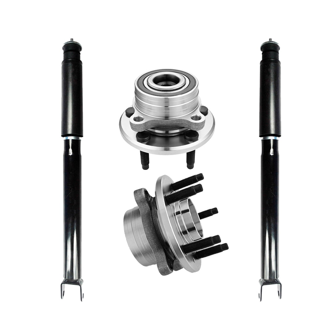 Set 4 Rear Wheel Hub Bearing-Shock Absorber For 2013-2019 Ford Police ...