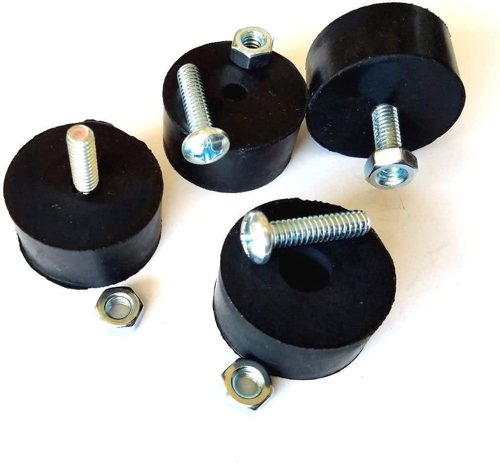 Set of 4 Rubber Feet for Air Compressors and Power Generators - 1-1/2 ...
