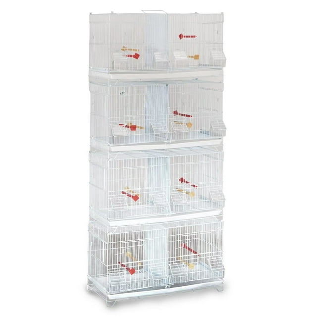 Set of 4 Stack & Lock Double Breeding Breeder Flight Bird Cages with ...