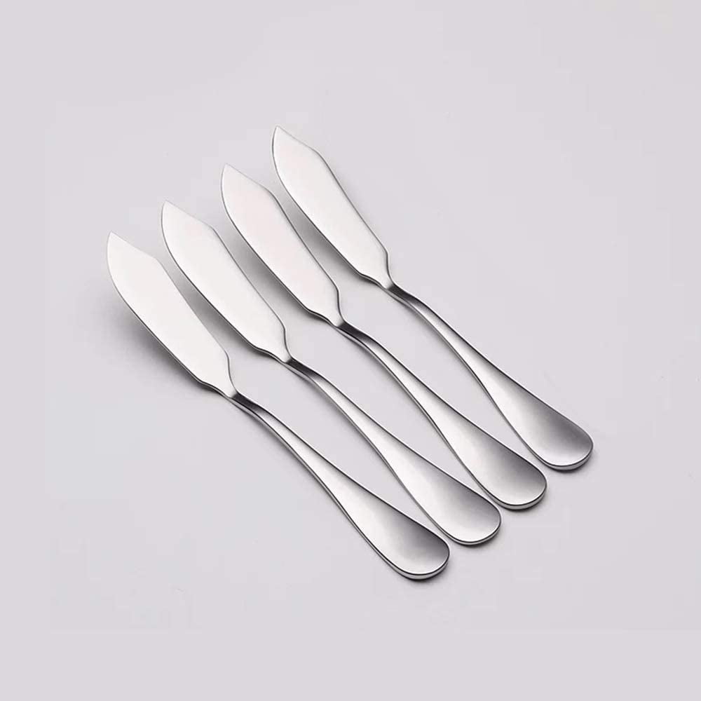 Set of 4 Stainless Steel Butter Spreader Knife, Practical Cheese ...