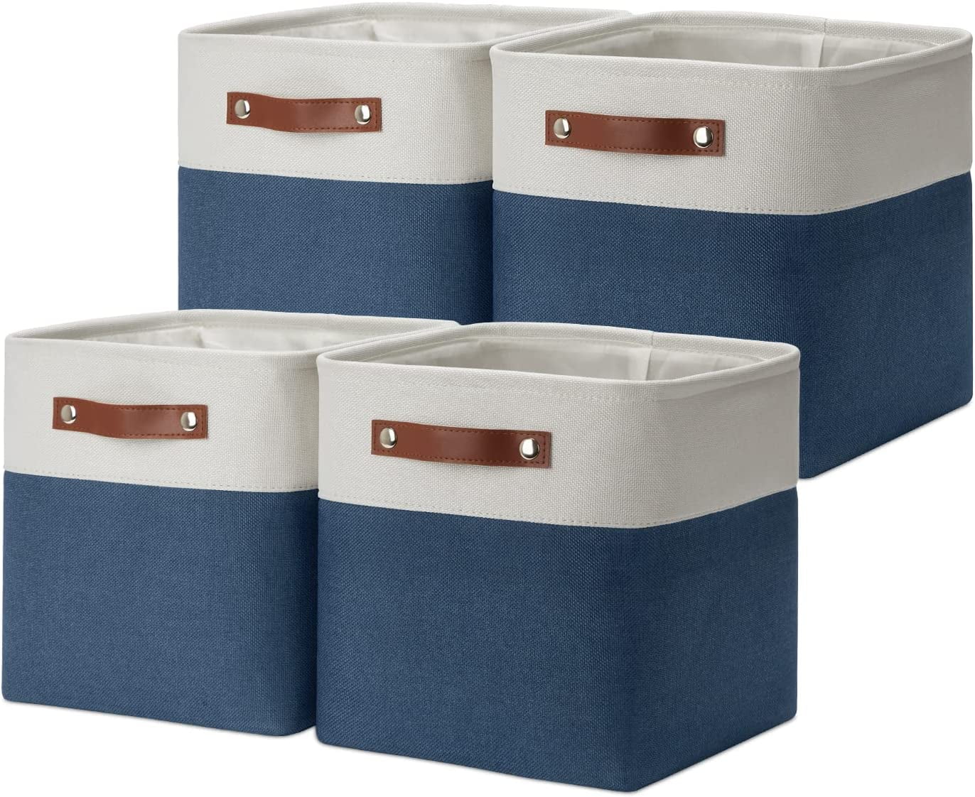 [Set of 4 Storage Cubes Baskets for Organizing, 11 x 11 x 11 inch Cube ...