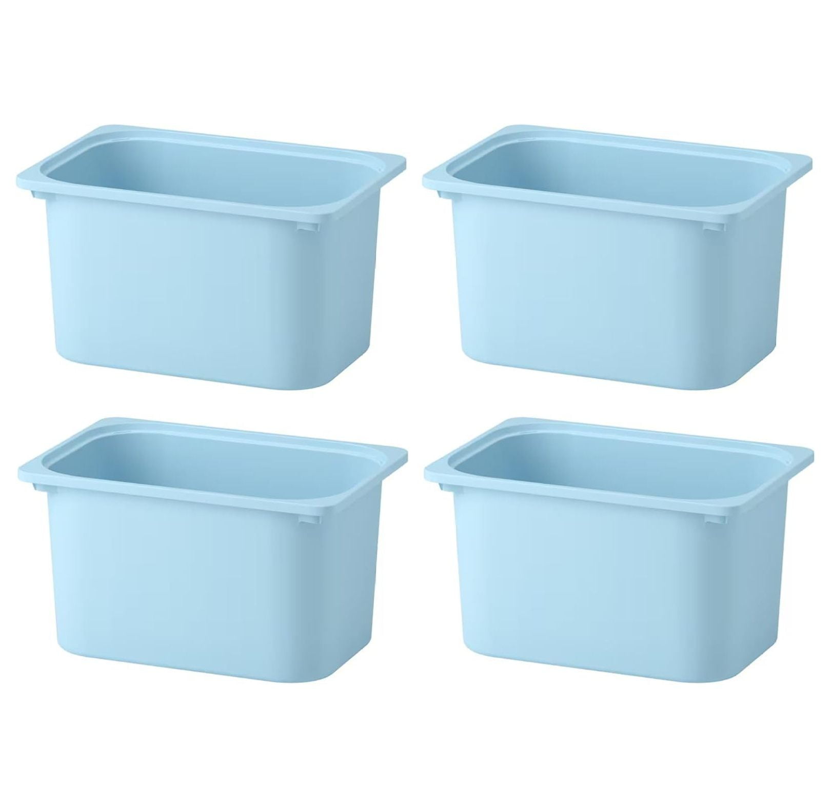 Set Of 4 TROFAST Children Storage Box Light Blue16 ½x11 ¾x9 Stackable ...