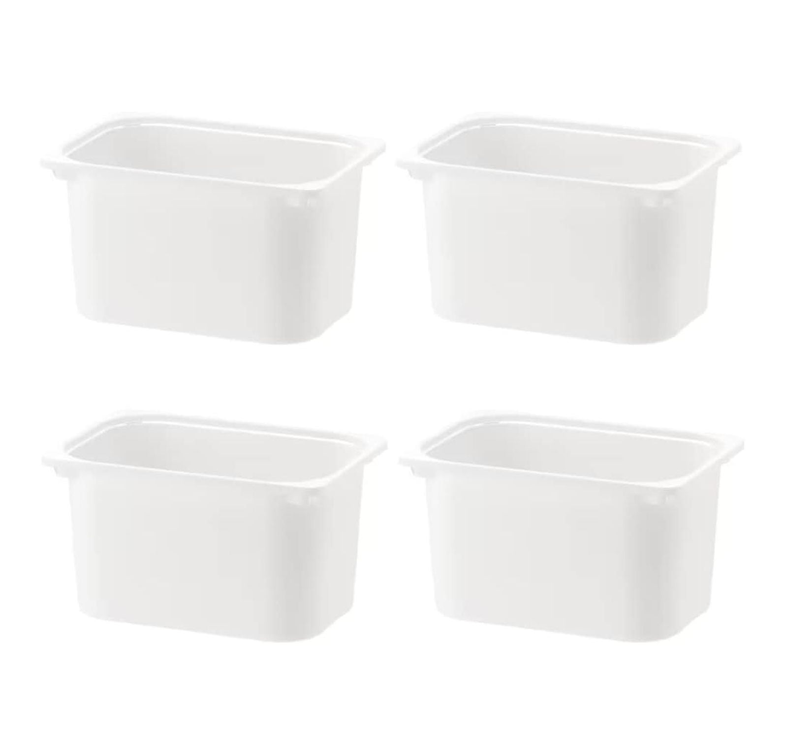 Set Of 4 TROFAST Children Storage Box White 16 ½x11 ¾x9 Stackable ...