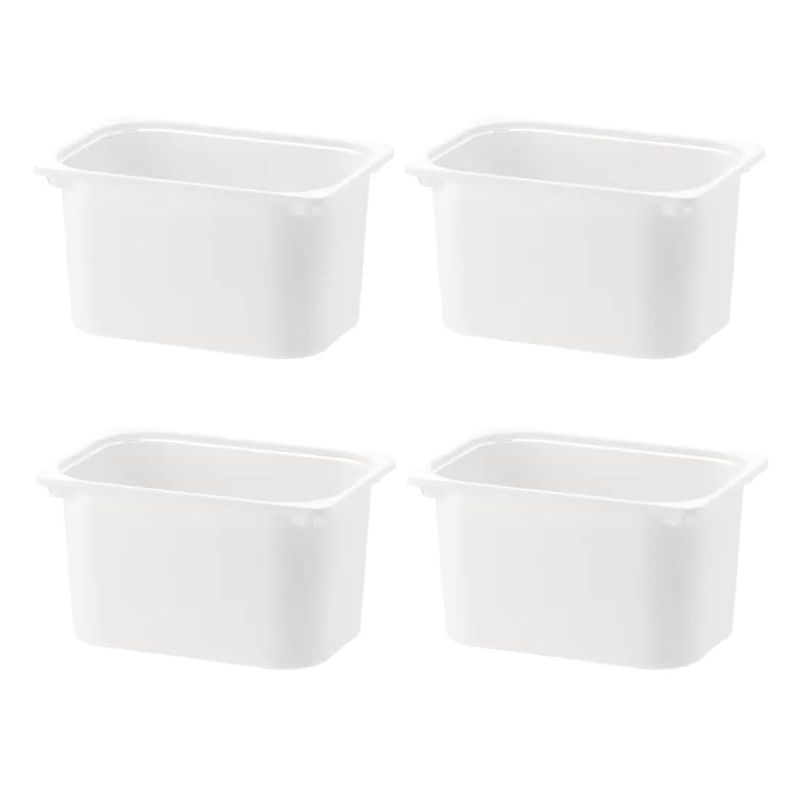 Set Of 4 TROFAST Children Storage Box White 16 ½x11 ¾x9 Stackable ...