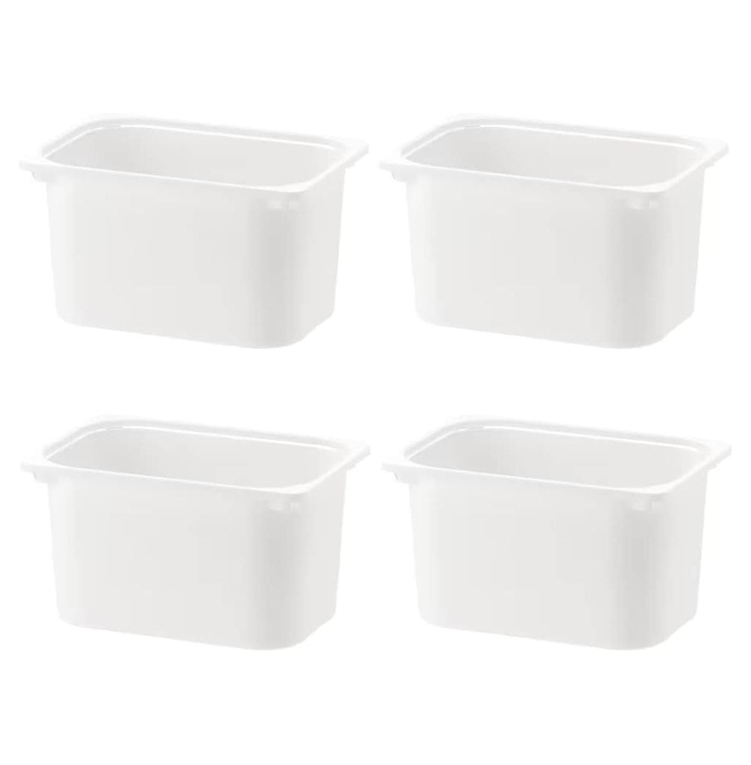 Set Of 4 TROFAST Children Storage Box White 16 ½x11 ¾x9 Stackable ...