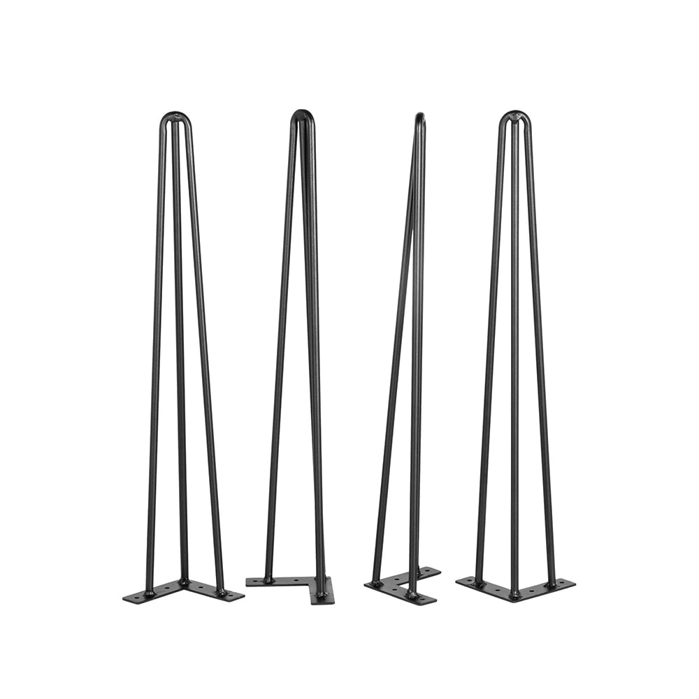 Set of 4 Table Pin Legs, High Quality Steel Hairpin Legs with 3 Strong ...