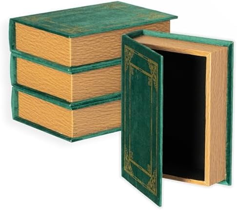 Set of 4 Vintage Book Design Decorative Boxes – Wedding Card Boxes ...
