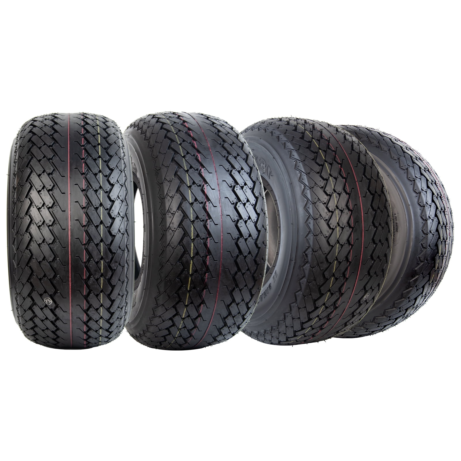 Set 4 WOLF PACK 18X8.5-8 6PR Golf Cart Tires Non-Directional Tubeless ...