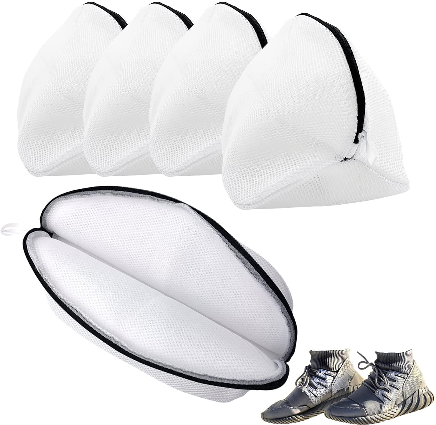 Set of 4 Washing Net Shoes for Washing Machine, Laundry Net Bags Shoes ...