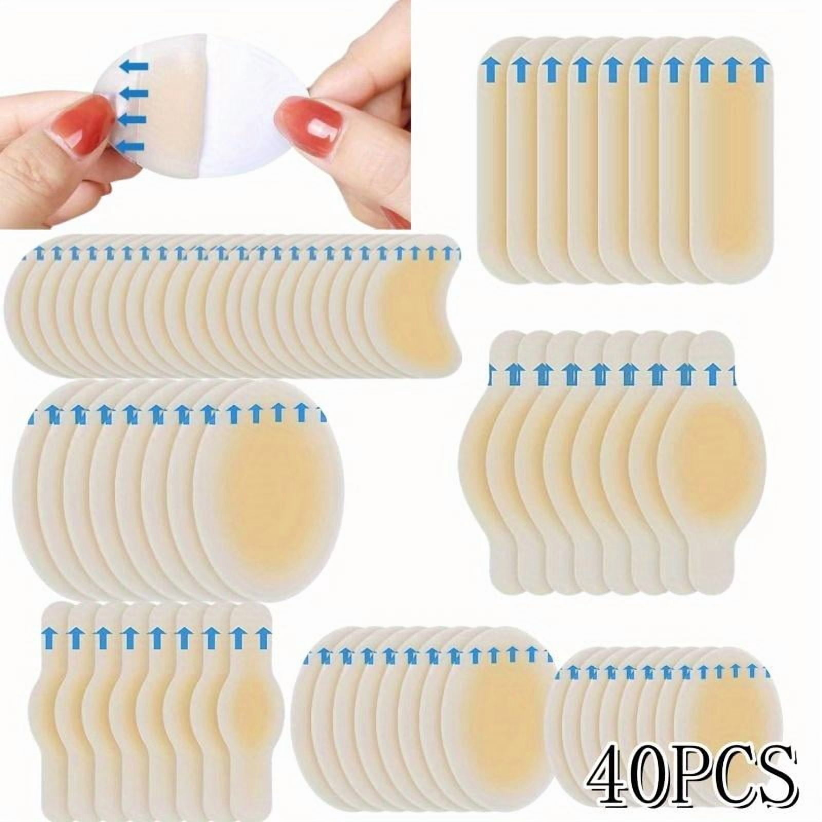 A Set Of 40 Pcs Gel Blister Bandages For Feet,7 Sizes Hydrocolloid ...