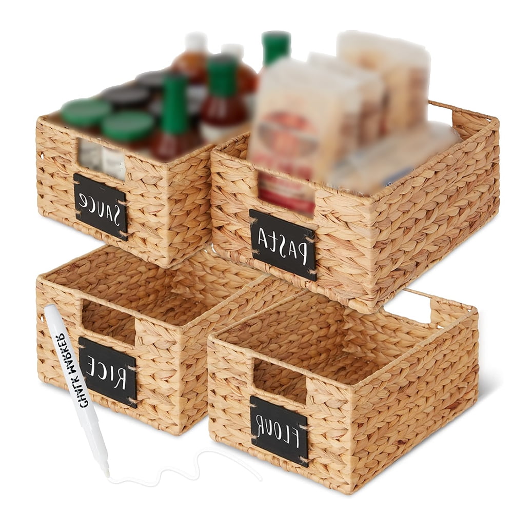 Set of 49x12 in Pantry Baskets, Woven Kitchen Organizers with ...