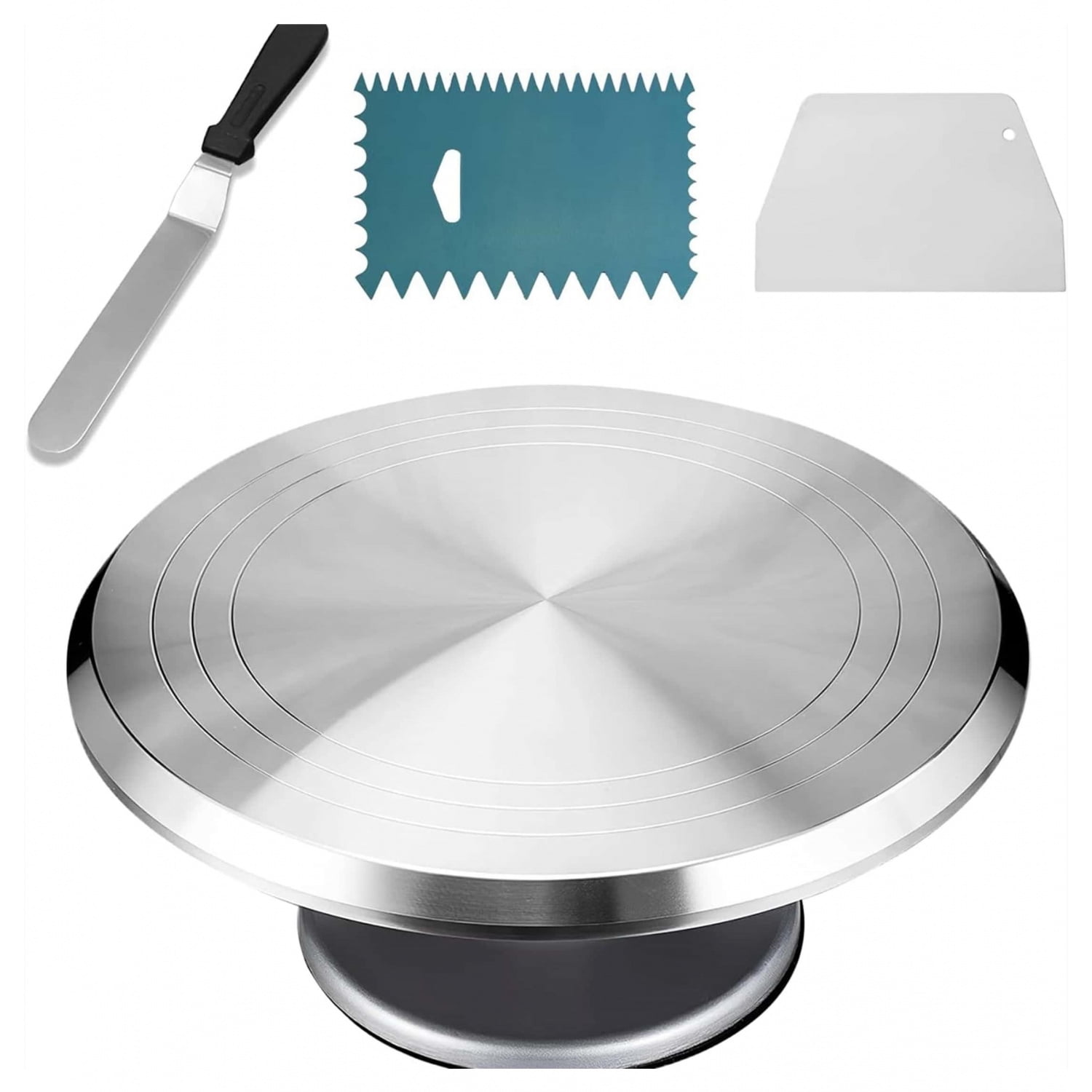 Set Of 4Pcs Cake Turntable Set,Baking Tools With Revolving 12" Cake ...