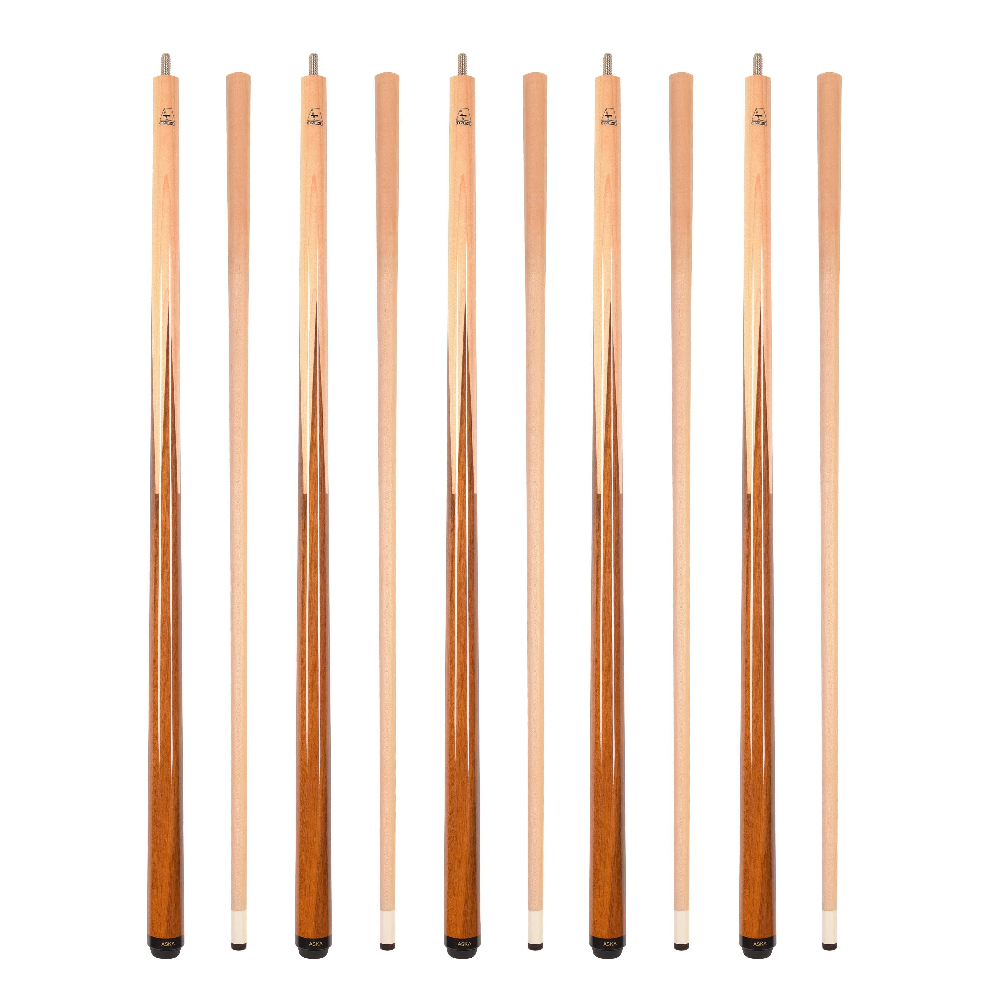 Set of 5 19-Ounce Aska SP1 Malaswood Sneaky Pete Billiard Pool Cue ...