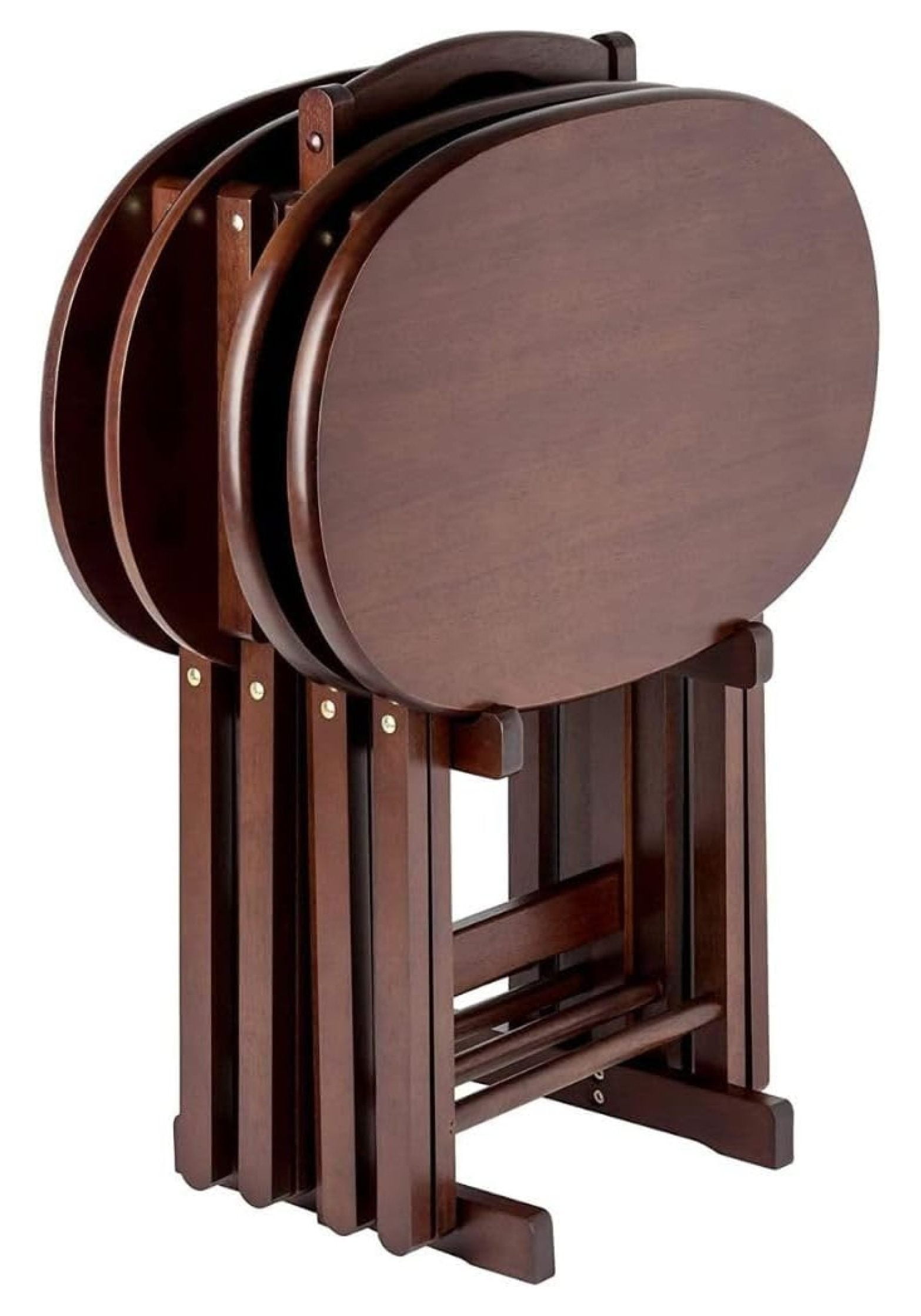 Set of 5 Collapsible TV Trays Ready-to-Use Portable Snack Tables Sturdy ...