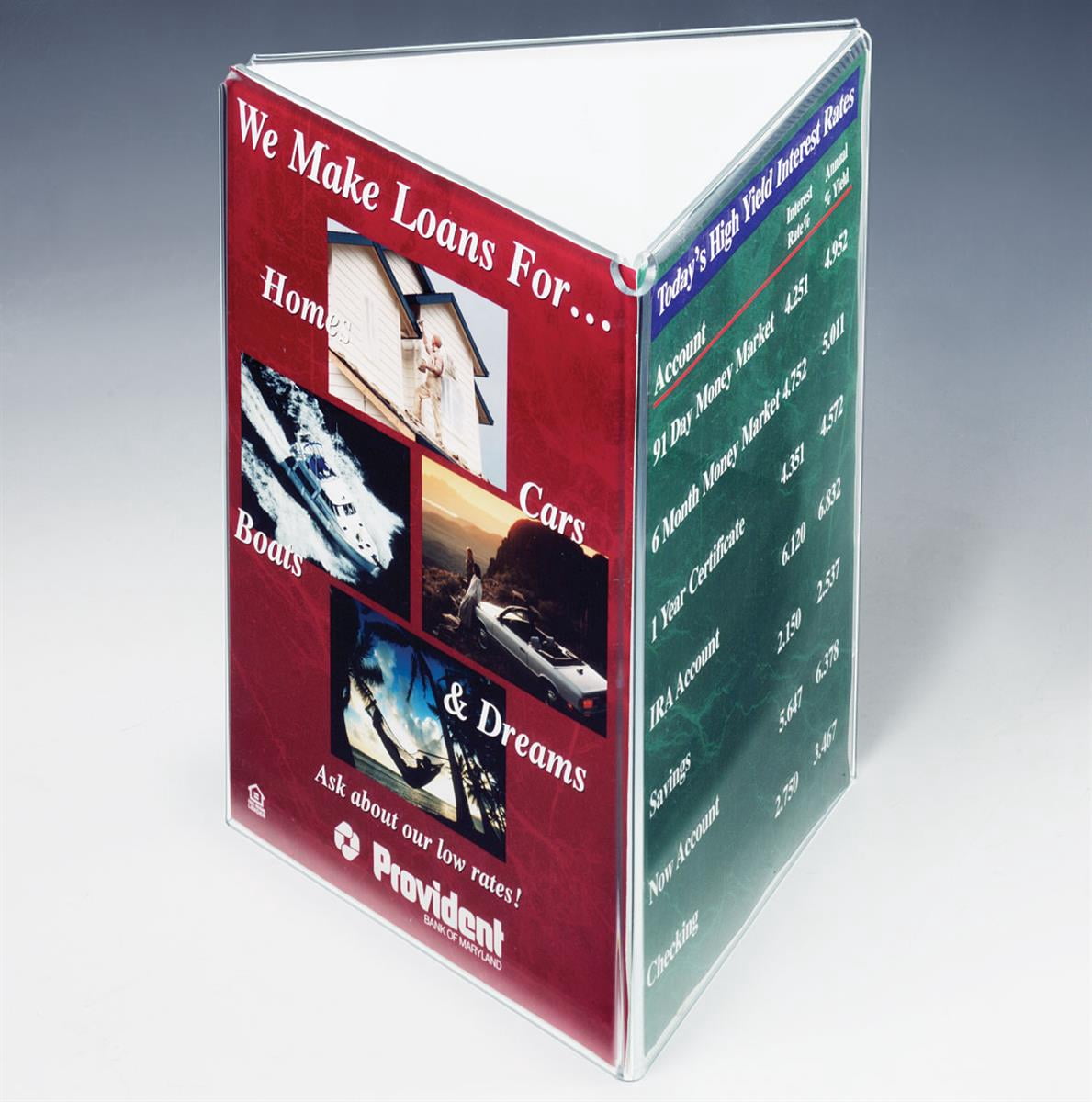 Set of 5, Restaurant Menu Display 8-1/2"w x 11"h x 7-3/8"d Clear ...