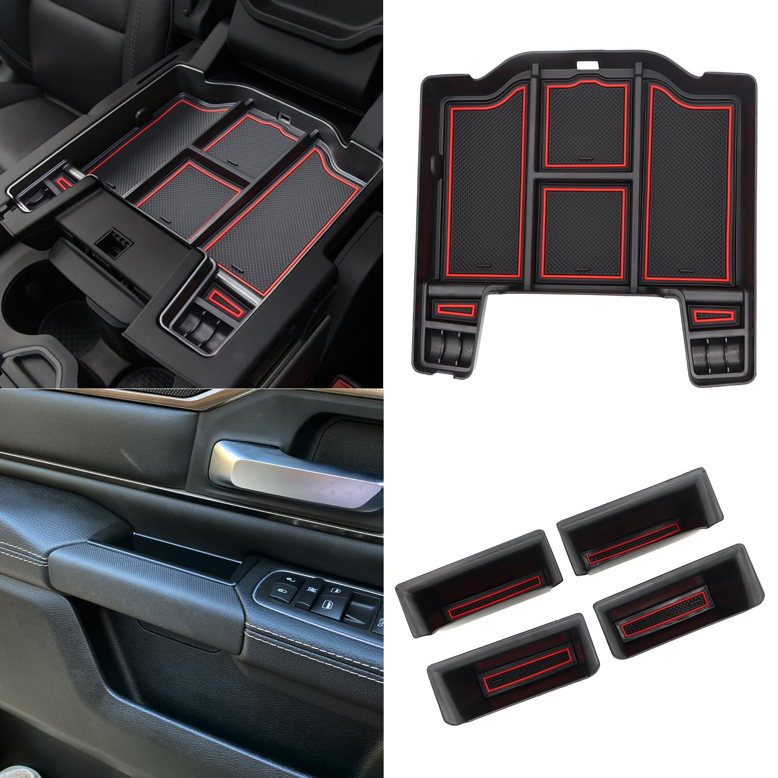 Set 5 for GP27 for Ram 1500 2019-2023 Center Console Organizer and Door ...