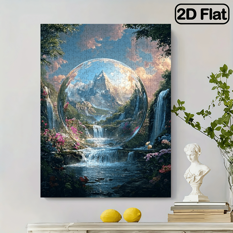 A Set of 500 Mini Puzzles Featuring a Crystal Ball And Lake Design ...