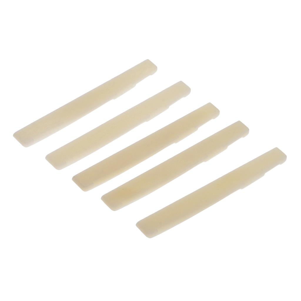 Set / 5pcs Cattle Bone Acoustic Guitar Bridge Nut Classical Guitar ...