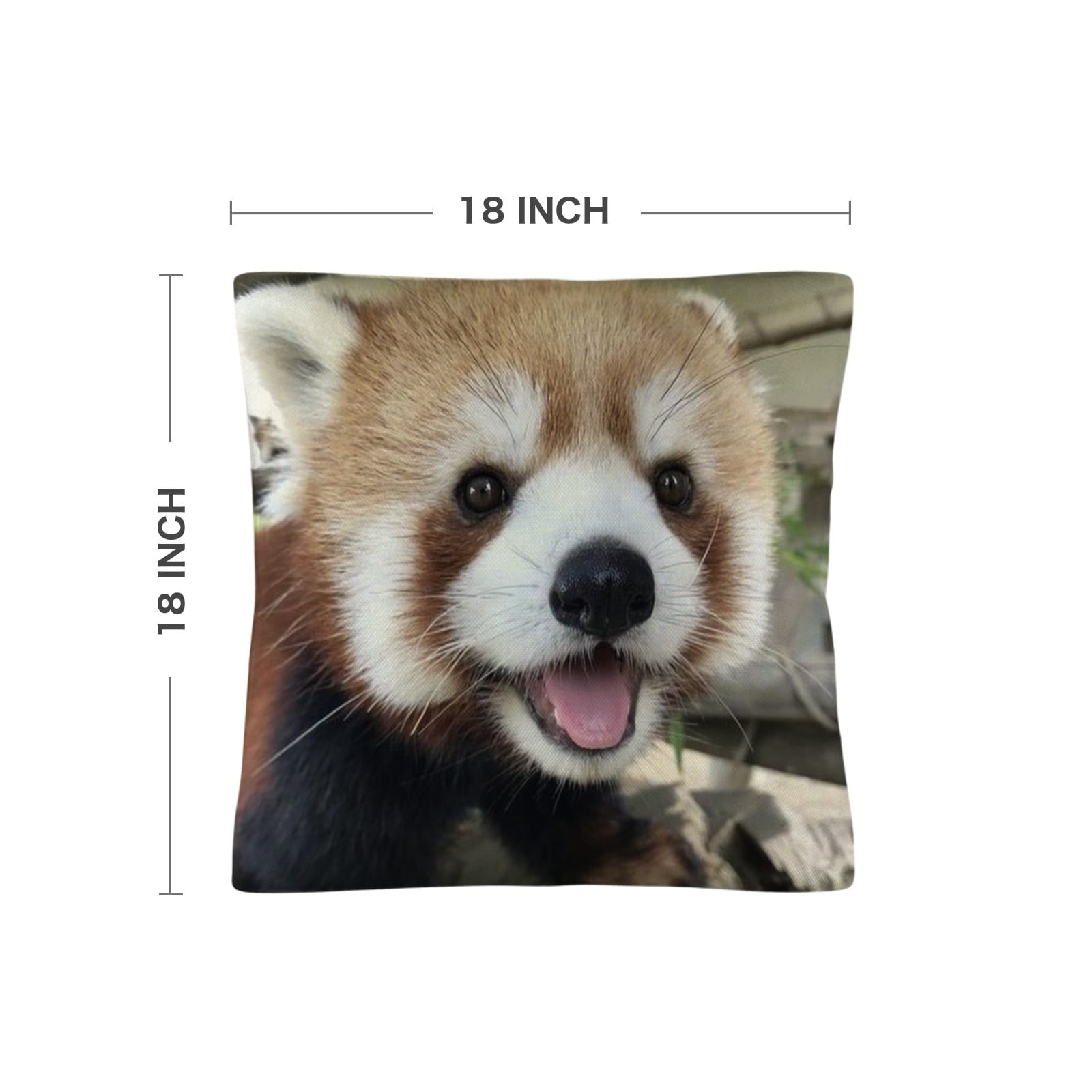 Set of 6 Adorable Red Panda Throw Pillow Covers 22x22 Inch, Cute Happy ...