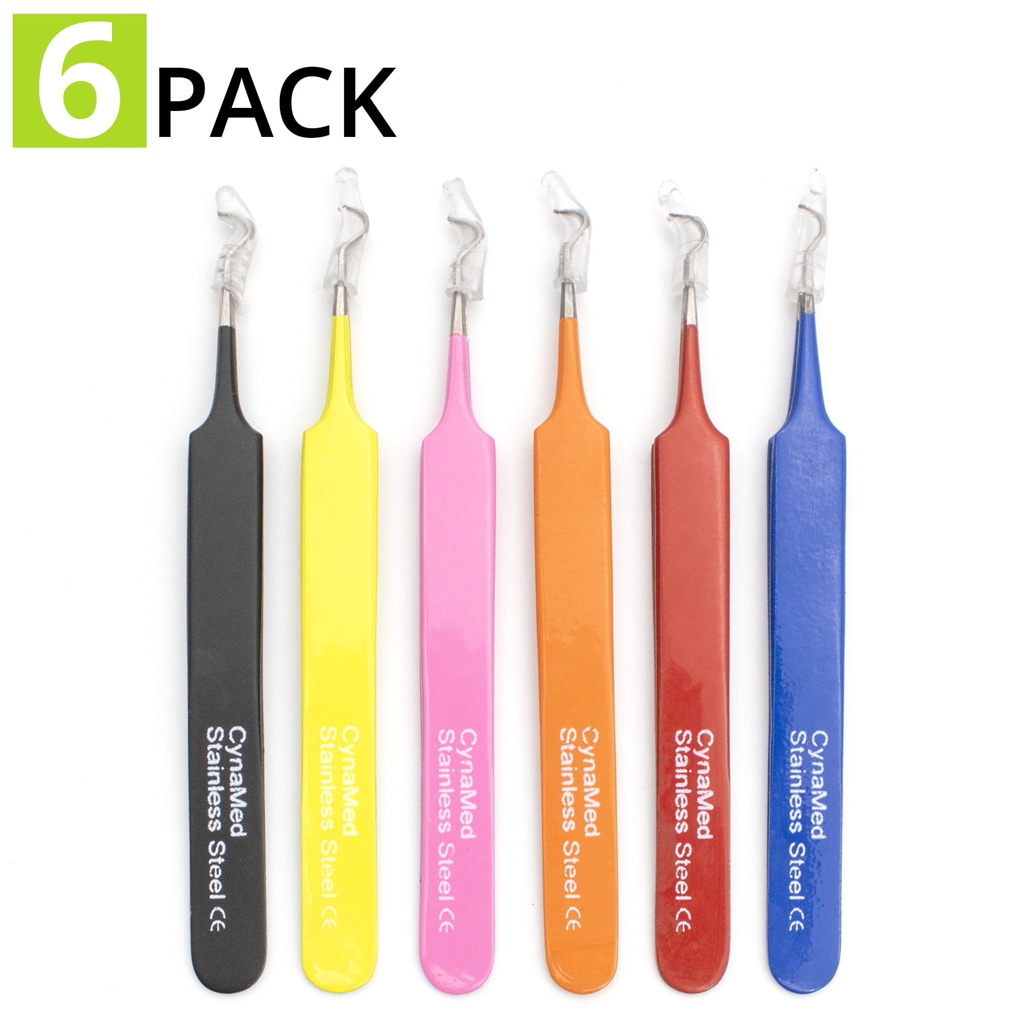 Set of 6 Blackhead Tweezer - Professional Curved Steel Tip Surgical ...
