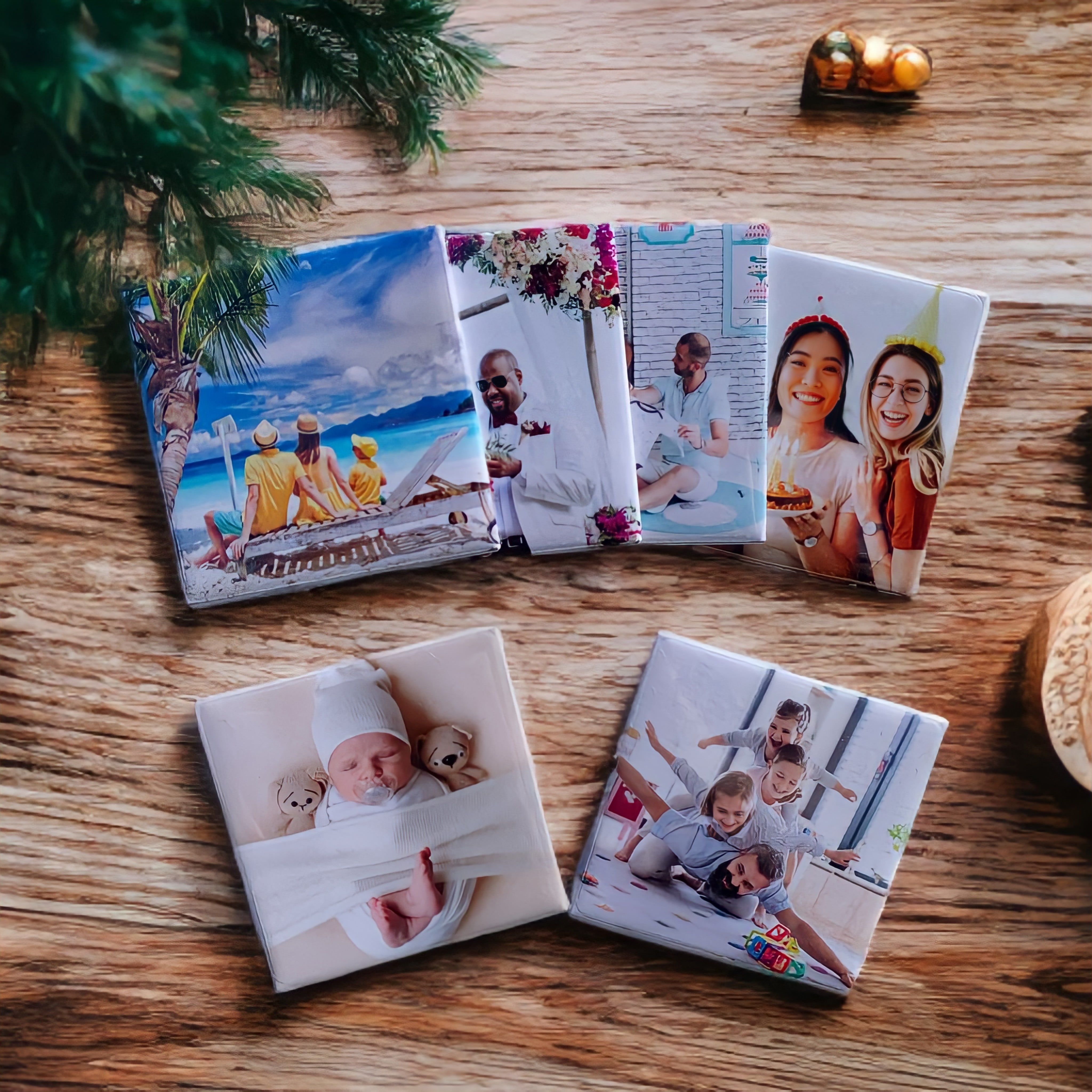 Set of 6 Custom Photo Magnets, Personalized Gifts, Holiday Keepsakes ...
