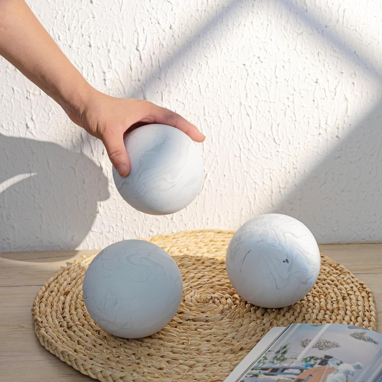 Set of 6 Decorative Balls for Dining Table Centerpiece Decor ...