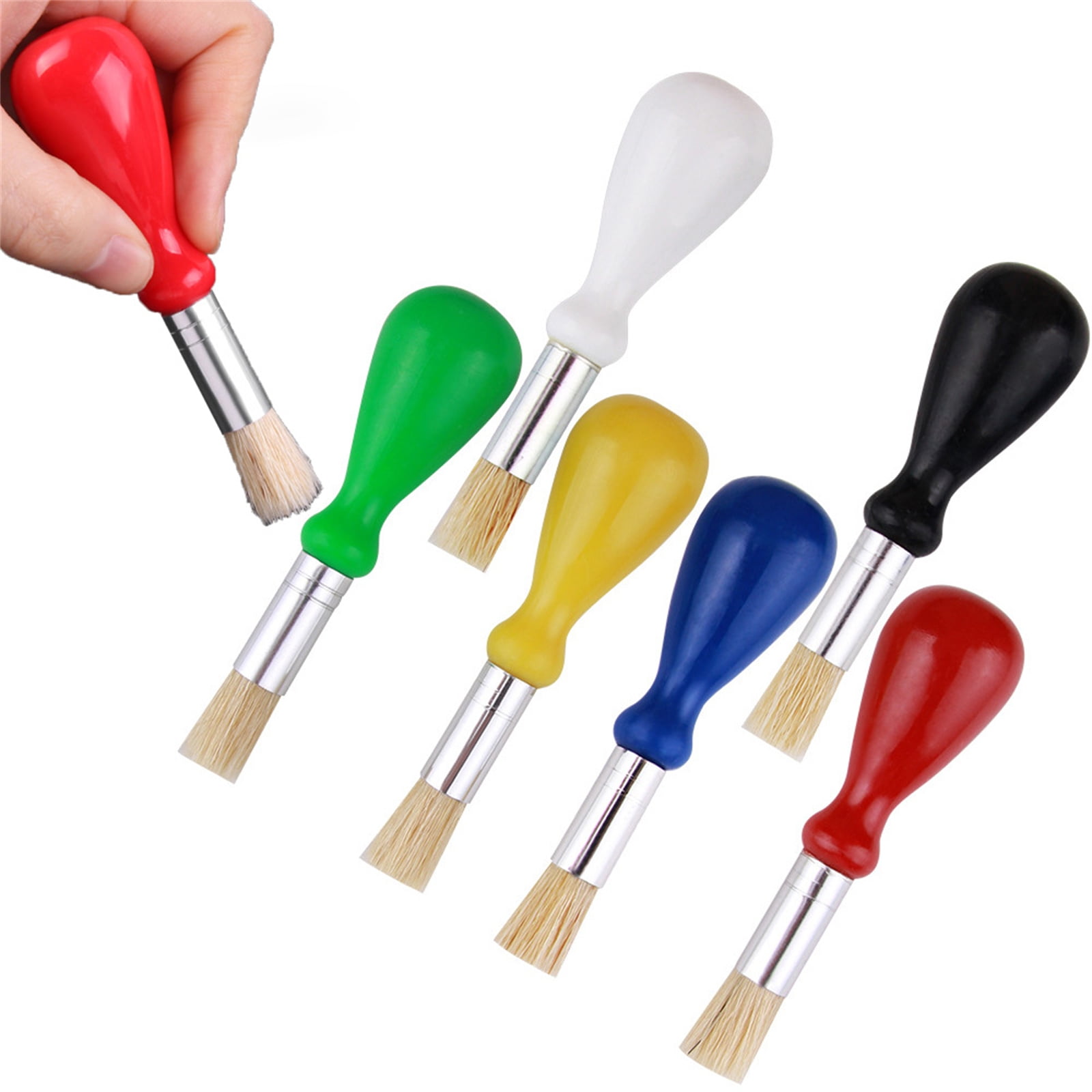 Set of 6 Easy-Grip Paint Brushes for Kids,Bexikou Arts & Crafts Paint ...