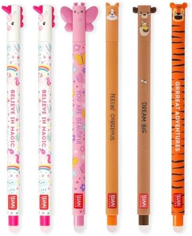 - Set of 6 Erasable Gel Pens with Thermosensitive Erase Ink, Range of ...