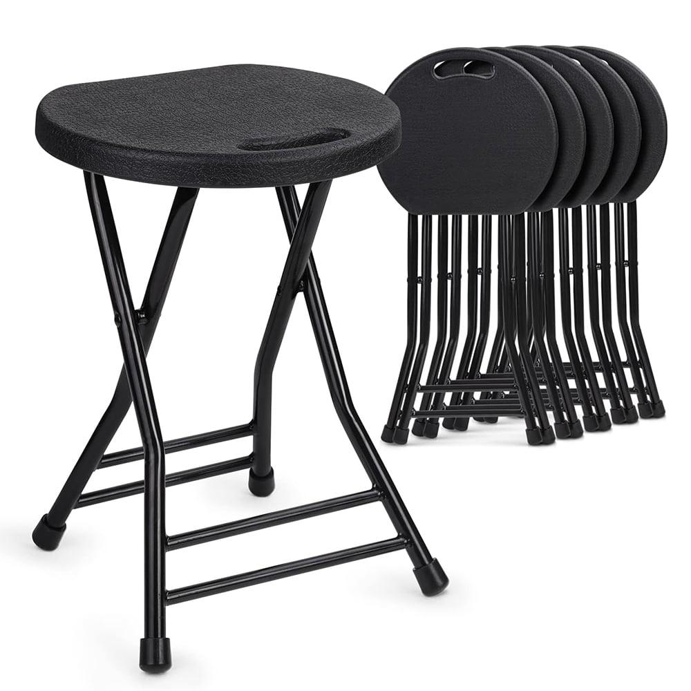 Set of 6 Foldable Stool, 18 Inch Portable Folding Stool Chair with ...
