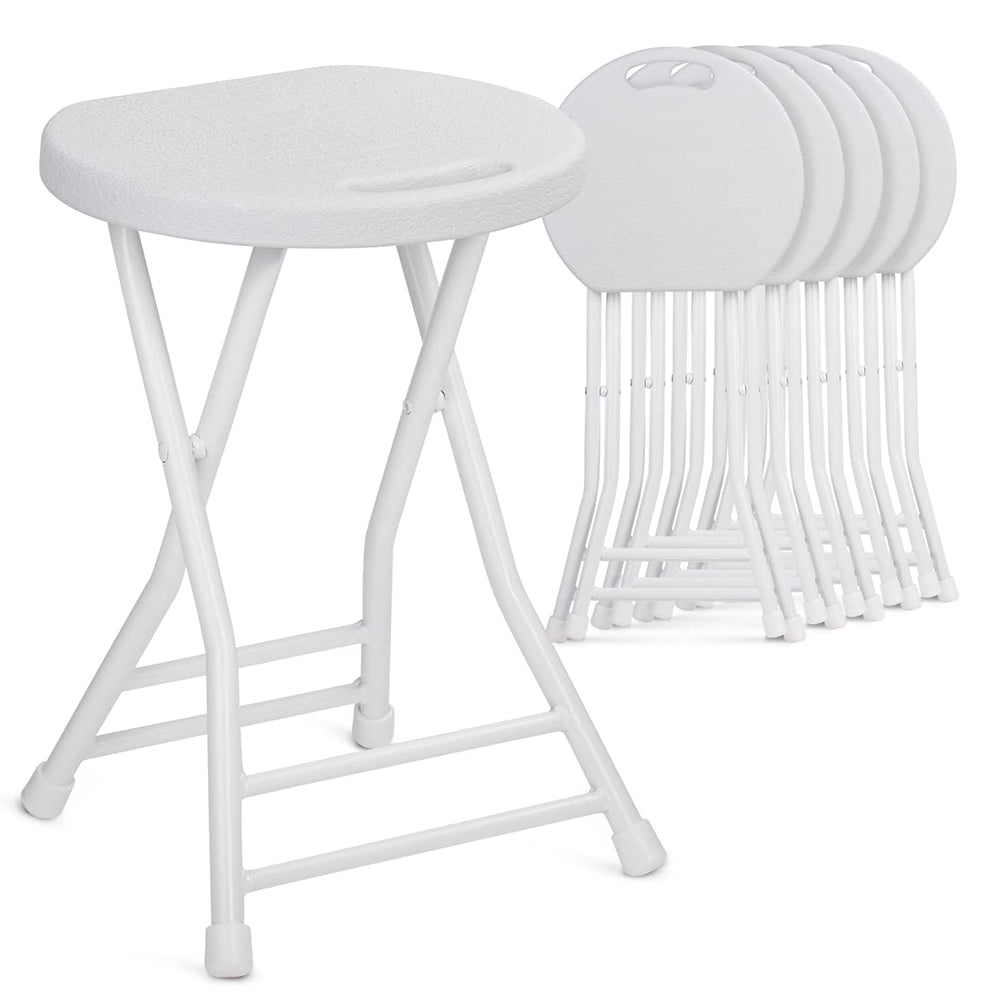 Set of 6 Foldable Stool, 18 Inch Portable Folding Stool Chair with ...